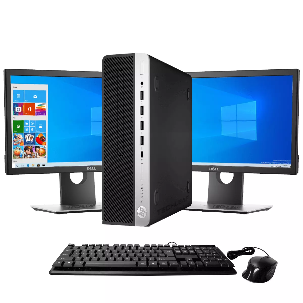 HP Desktop Computer PC i7-8700, 32GB RAM 500GB SSD, 2 x 24" LCDs, Windows 11 - Macpherson ...